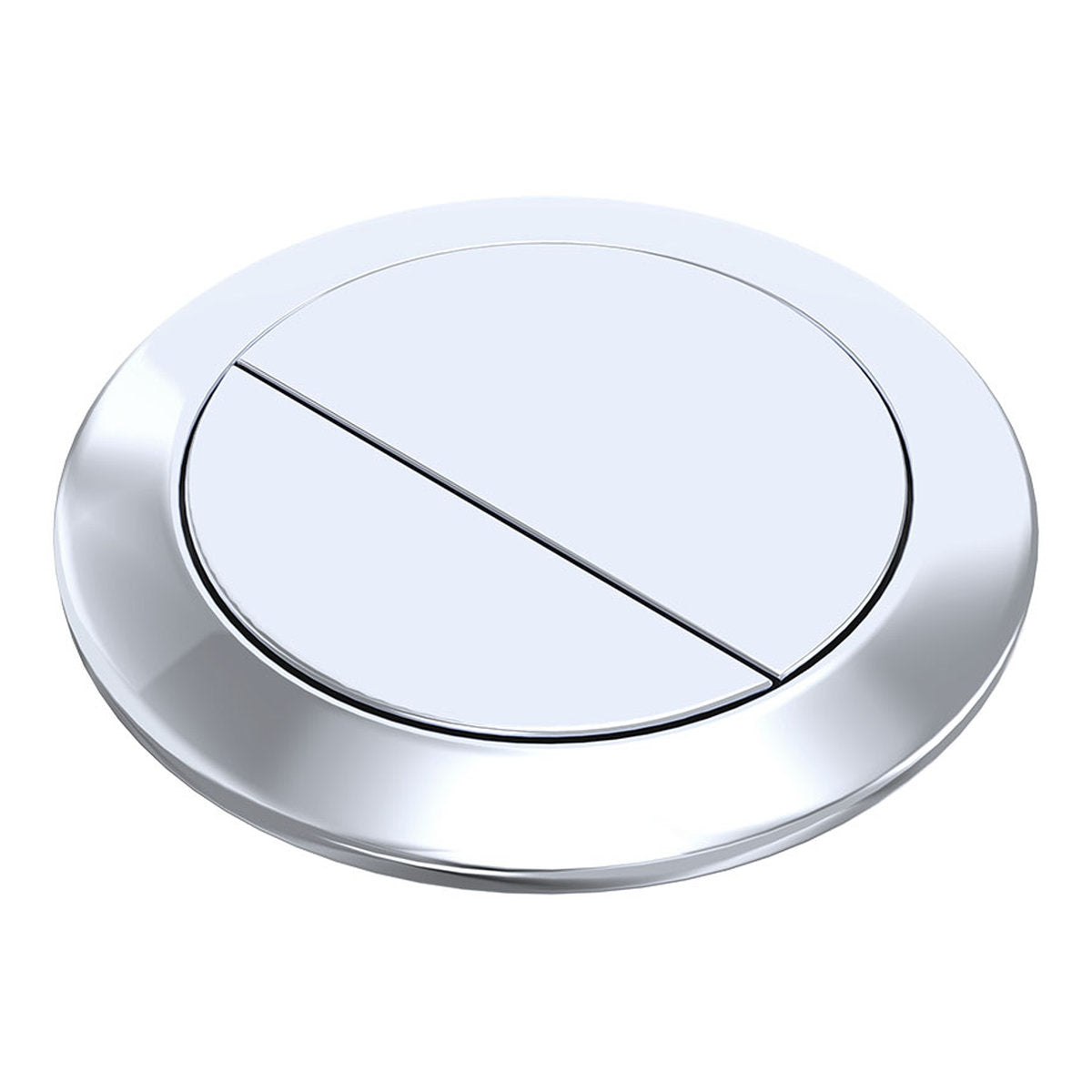 Fienza Back to Wall Round Toilet Flush Buttons, Chrome