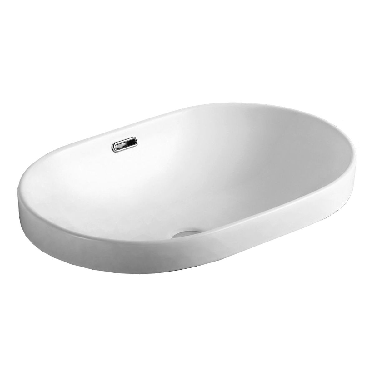 Ceramic Inset Above Counter Basin, Super-Ellipse
