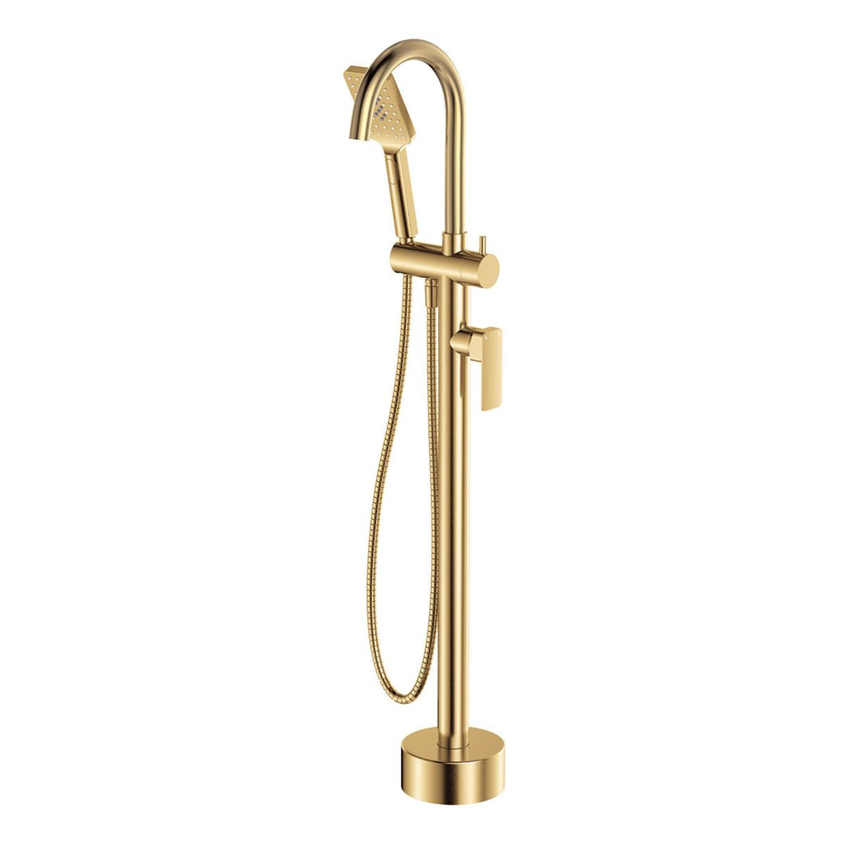 Tono Floor Mounted Bath Mixer With Hand Shower, Urban Brass