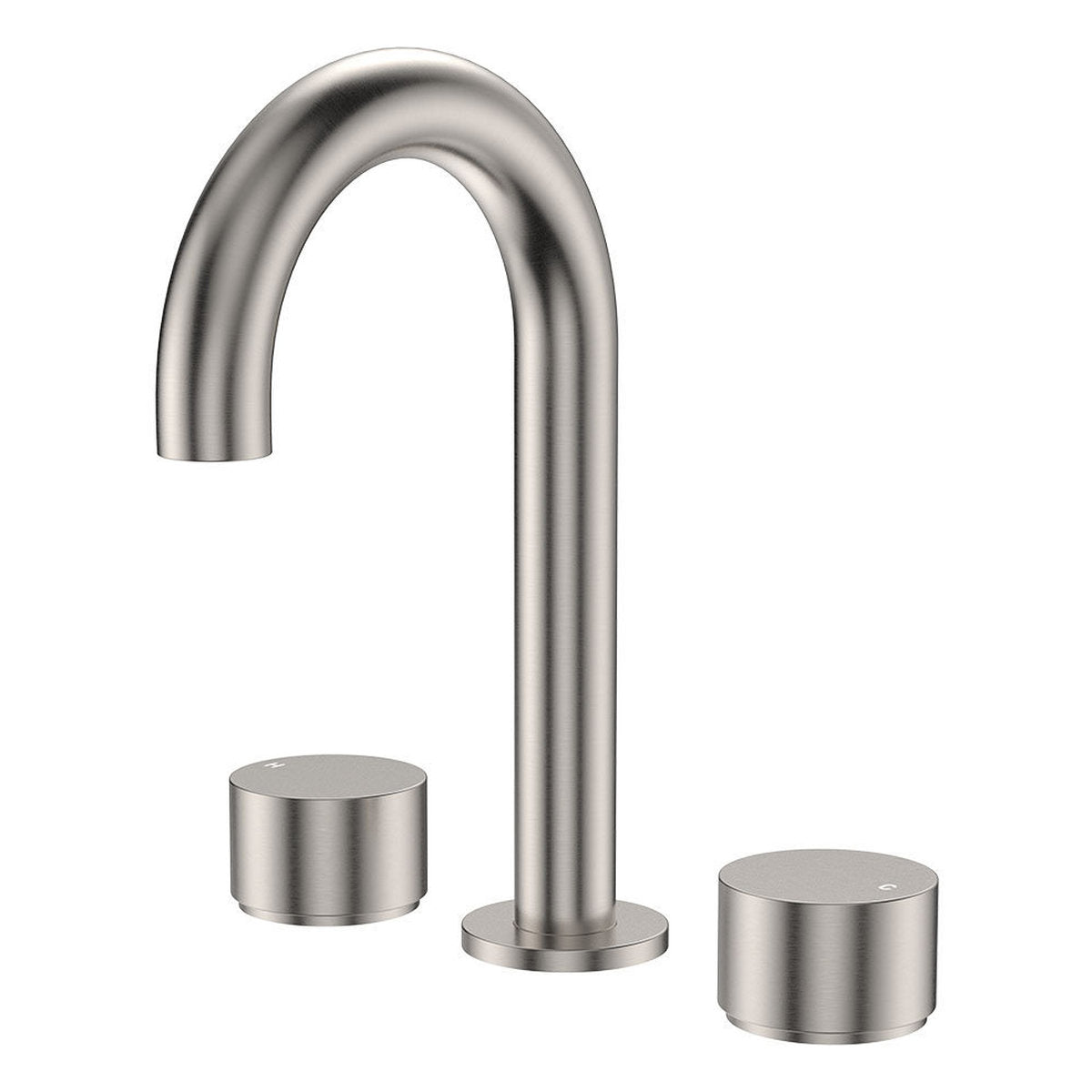 Fienza Kaya Round Hob Set, Round Taps, Brushed Nickel - Lead Free
