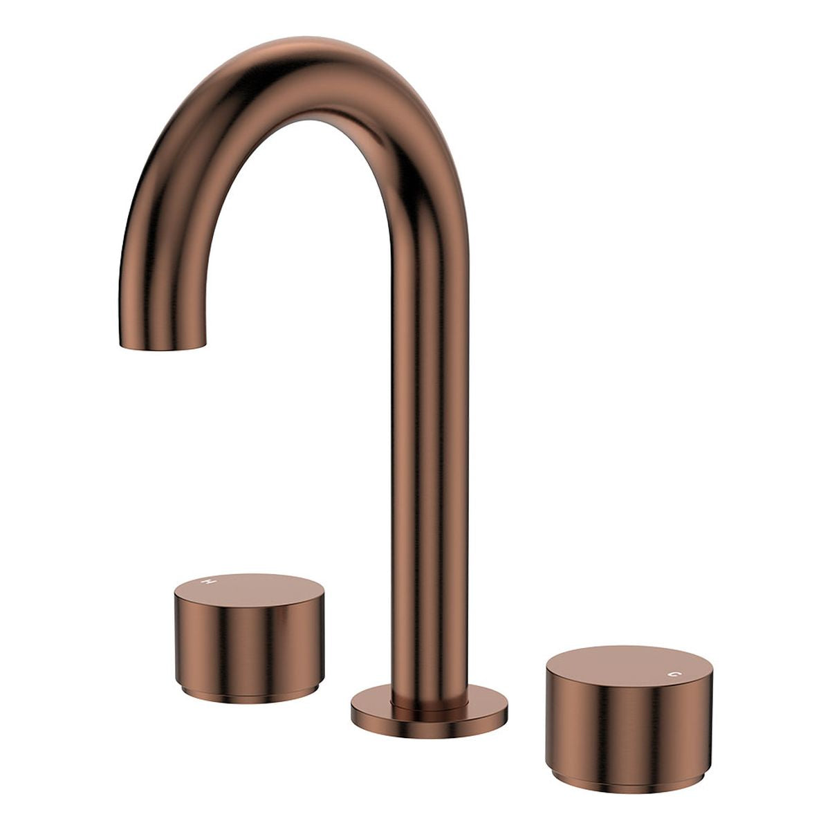 Kaya Round Hob Set, Round Taps, Brushed Copper