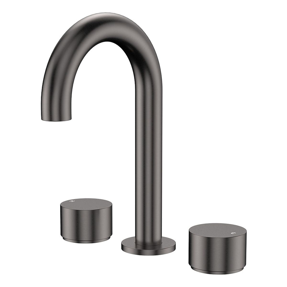 Kaya Round Hob Set, Round Taps, Gun Metal