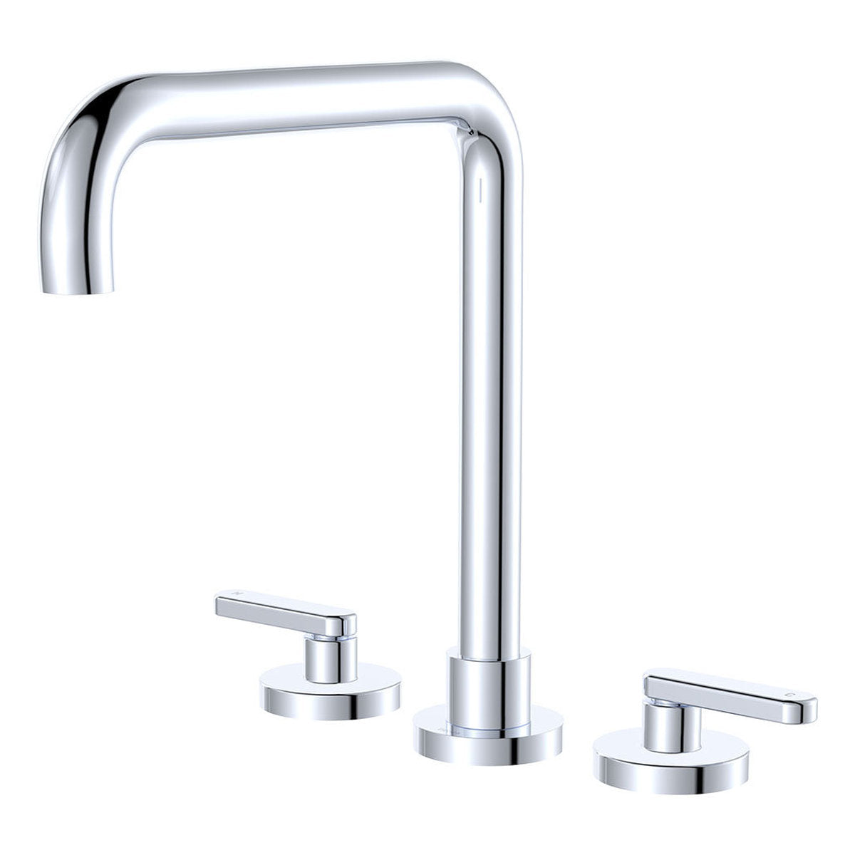 Fienza Kaya Squareline Hob Set, Lever Taps, Chrome