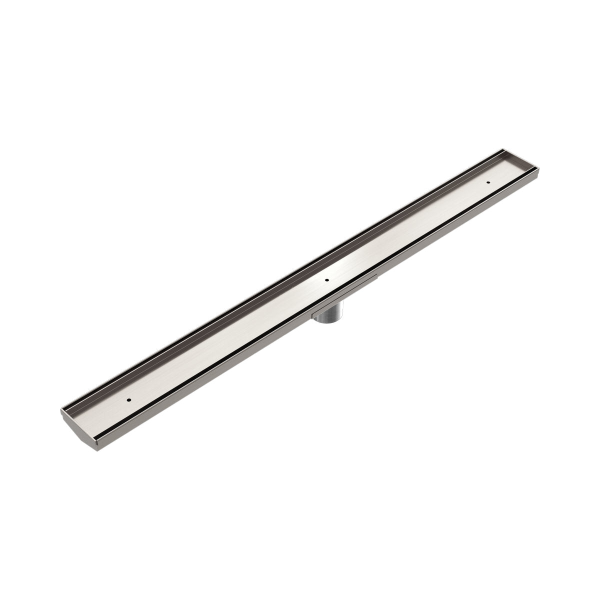Tile Insert V Channel 900x82mm Floor Grate 50mm Outlet Brushed Nickel