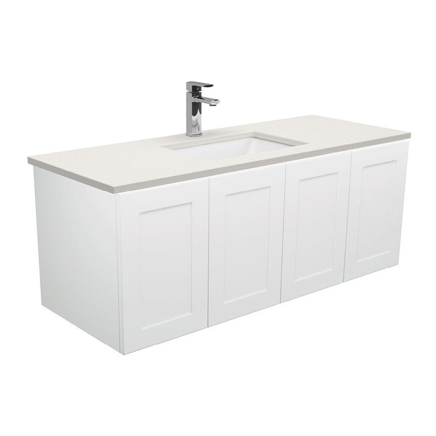 Fienza Sarah Roman Sand Undermount 1200 Mila Wall-Hung Vanity