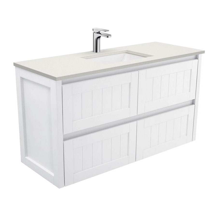 Fienza Sarah Roman Sand Undermount 1200 Hampton Wall-Hung Vanity