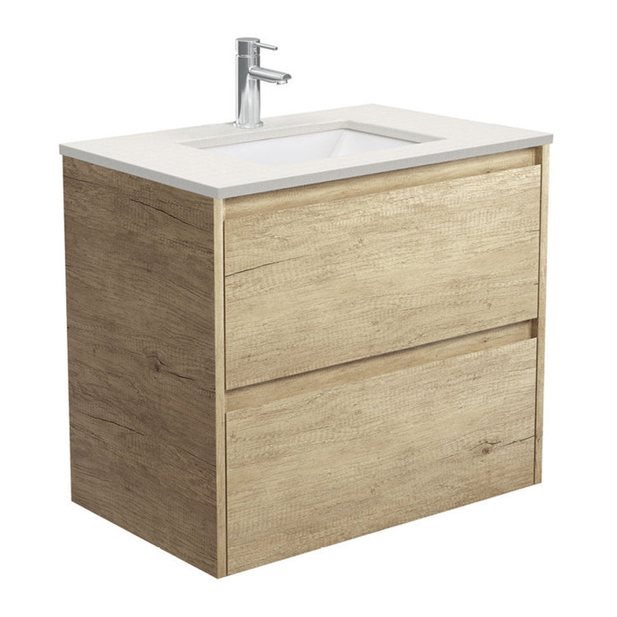 Fienza Sarah Roman Sand Undermount 750 Amato Scandi Oak Wall-Hung Vani
