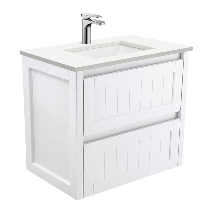 Fienza Sarah Crystal Pure Undermount 750 Hampton Wall-Hung Vanity