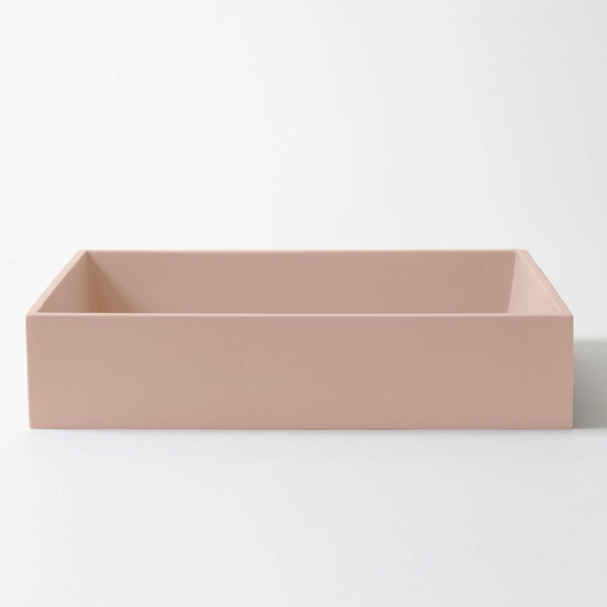 Baly Large Rectangular Concrete Wall Mount Basin - Quartz