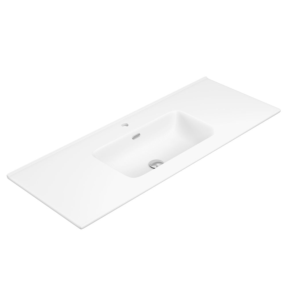 Joli Matte White Full Depth Ceramic Basin-Top 1200 - 1 Tap Hole