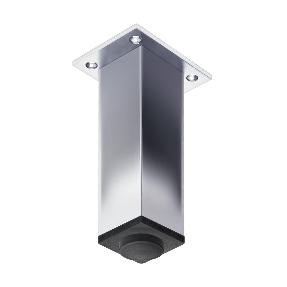Square Chrome Adjustable Leg - 120mm