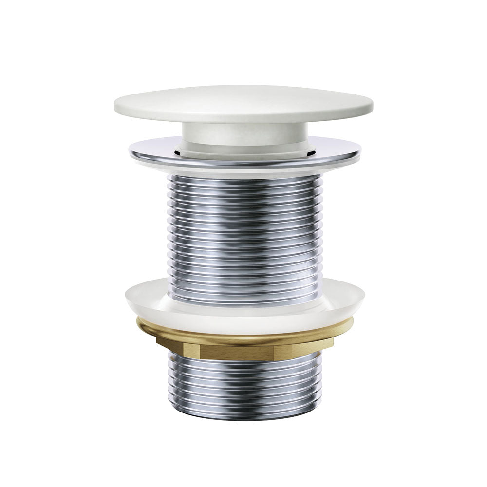 Pop-Up 32mm Non-Overflow Basin Waste, Matte White Solid Surface Cap